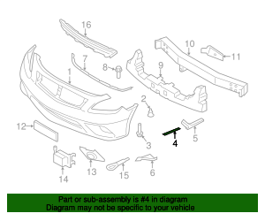 2008-2015 Infiniti Bumper Cover Spacer 62094-JL00A | Faulkner Infiniti ...