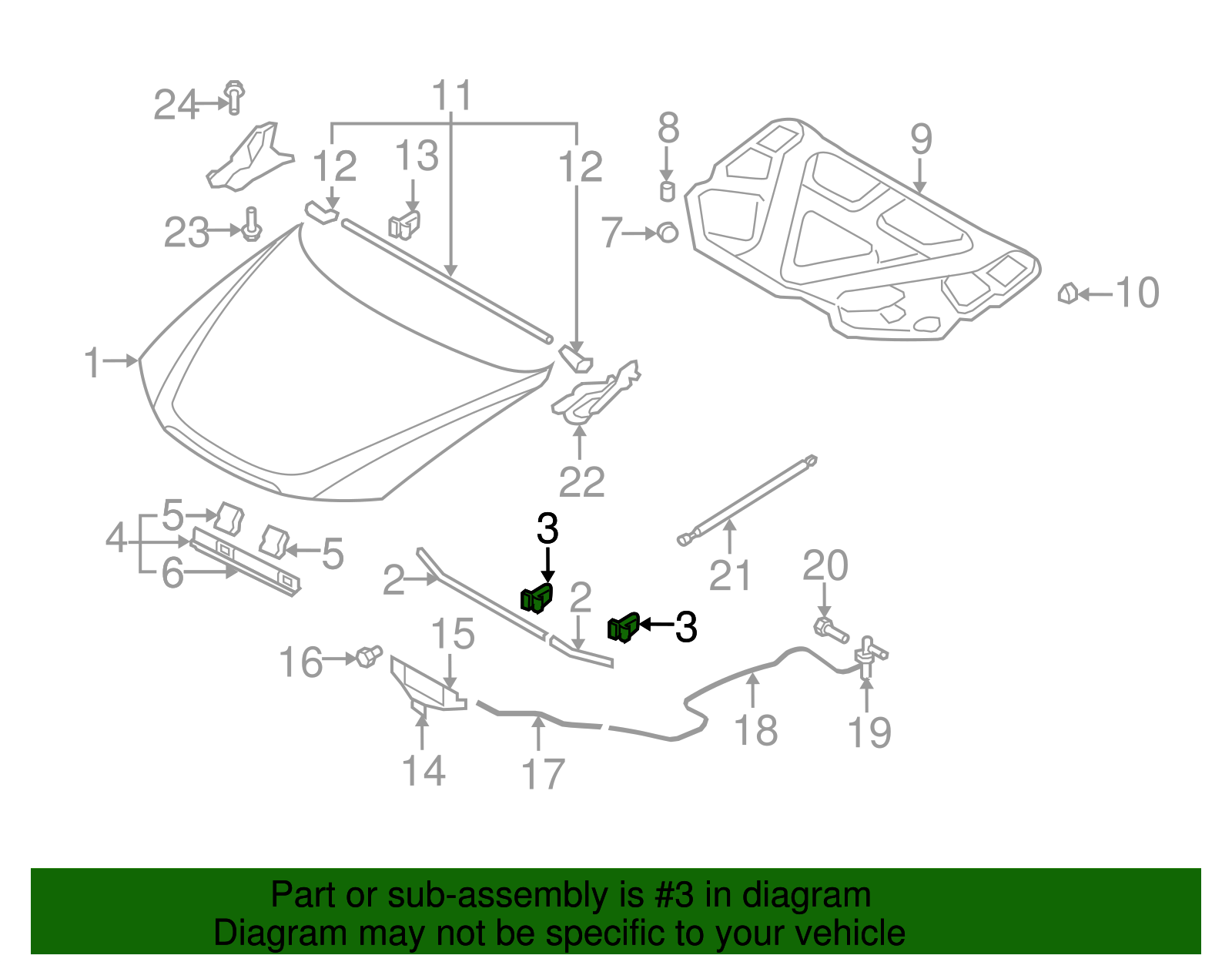 2001-2019 Hyundai Front Seal Clip 86438-4A100 | Joseph Airport Hyundai