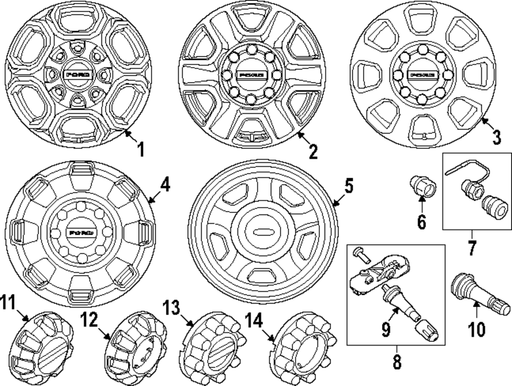 Genuine OEM Ford Part - Wheel, Alloy PC3Z-1007-E | Genuine OEM Ford ...