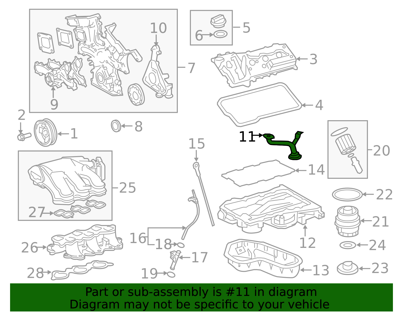 Genuine Toyota Engine Oil Pump Pickup Tube part# 15104-31190 for 2014 ...