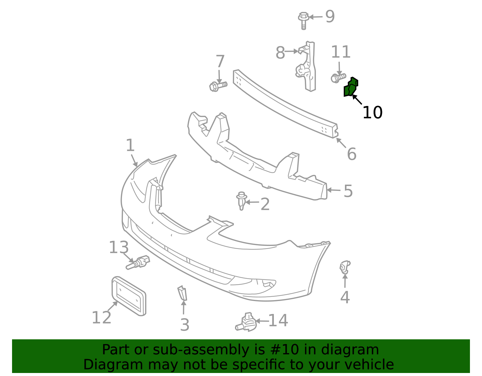 Genuine Official Toyota Bumper Bracket part# 52145-AA020 for 2004-2008 ...
