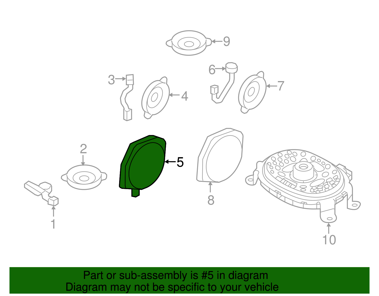 2013-2023 Land Rover Speaker LR078623 | OEM Parts Online
