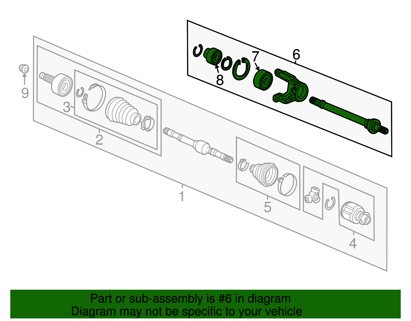 44500-T2A-A00 - Shaft Assembly Half - 2013-2019 Honda | Honda Factory Parts