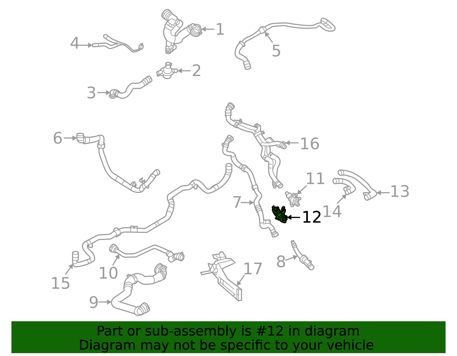 Genuine OEM Engine Coolant Pipe Part# 104123735 Fits 2020-2023 Land ...