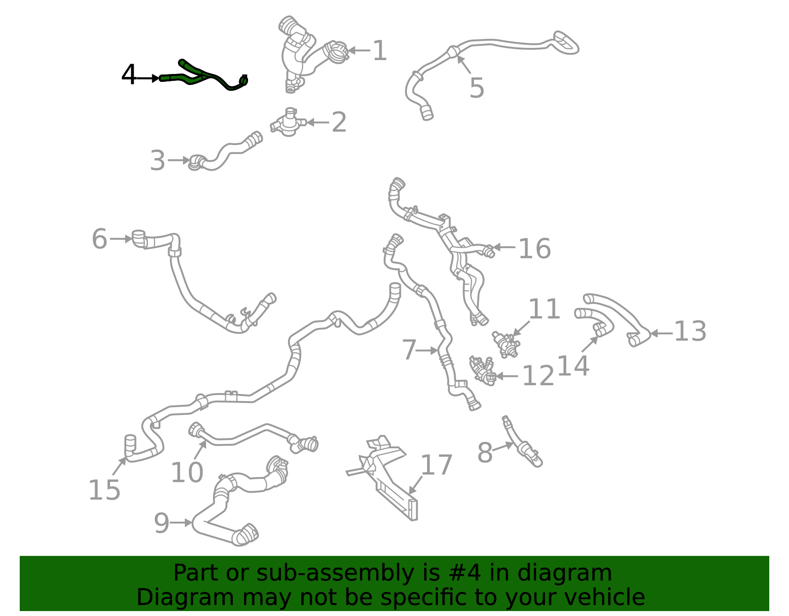 2020-2023 Land Rover Water Hose 104123735 | LandRoverParamusParts