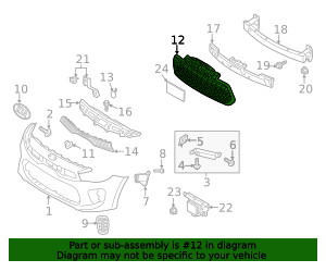 2021-2023 Kia Rio Lower Grille 86531-H9AA0 | OEM Parts Online