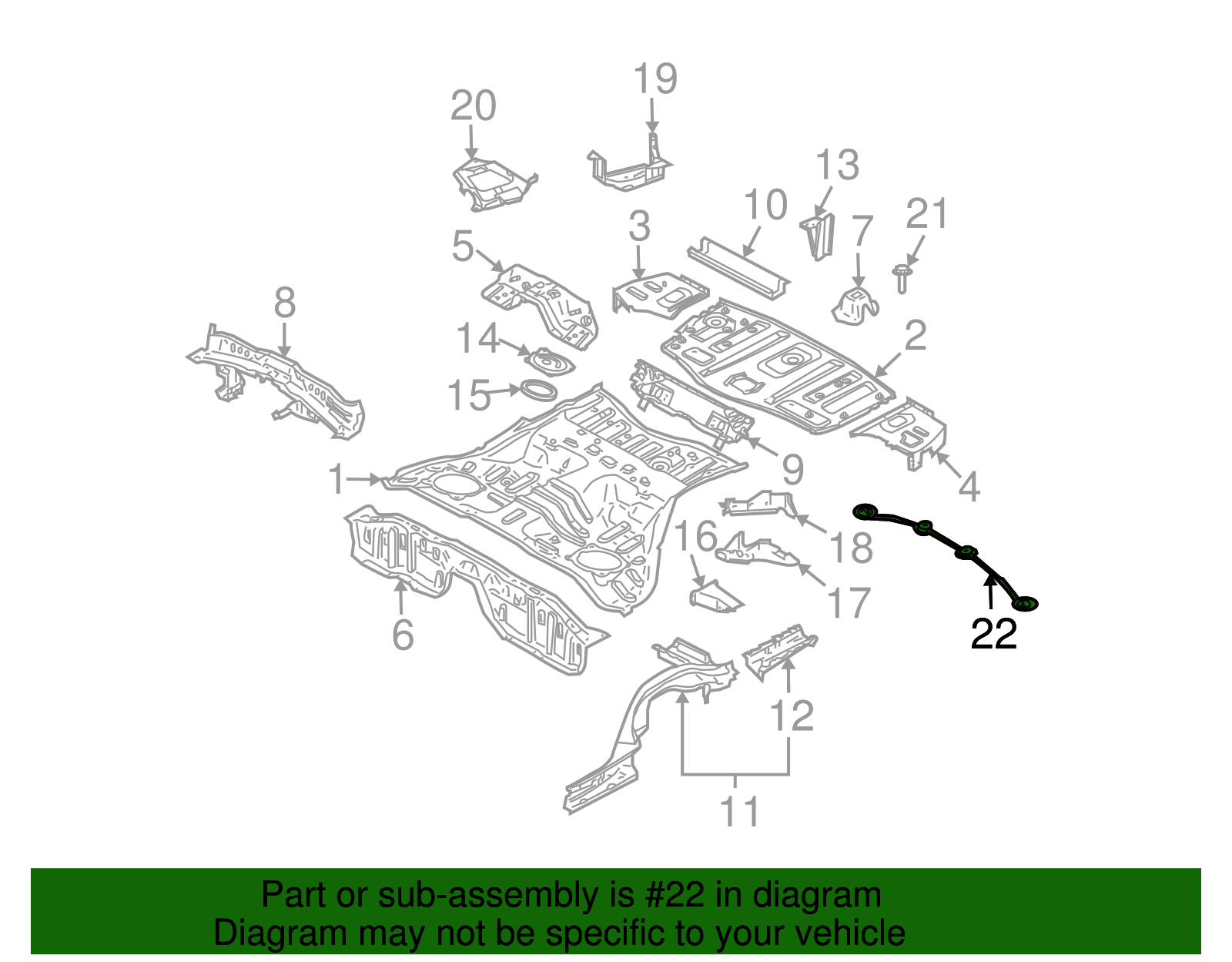 74840-EV00A - Stay Rod 2003-2015 Infiniti | Infiniti Wholesale Direct