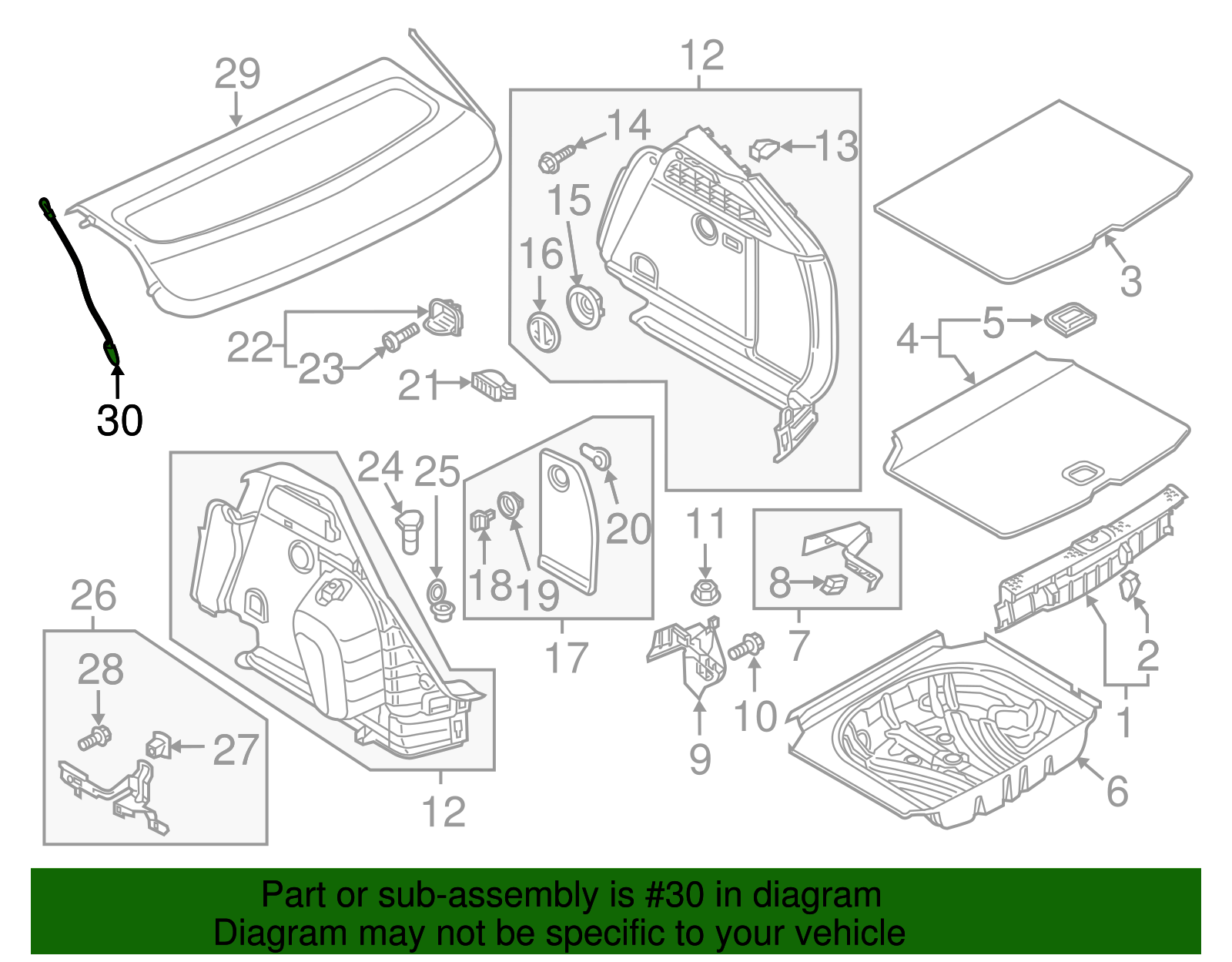 8V4-867-667 - Check Strap 2016-2018 Audi A3 Sportback e-tron | Audi OEM ...