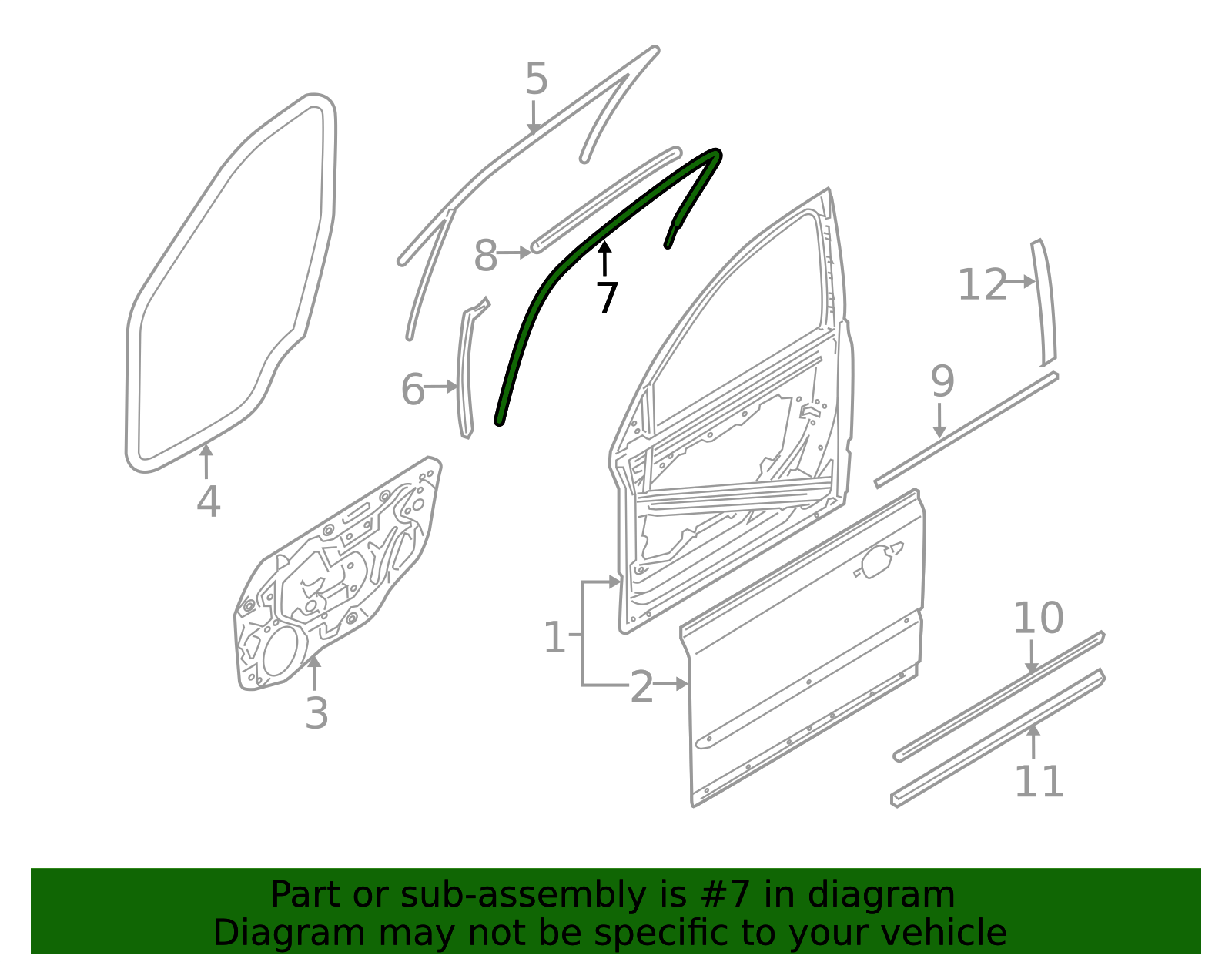 2004-2011 Volvo Door Window Molding 30799622 | TascaParts.com