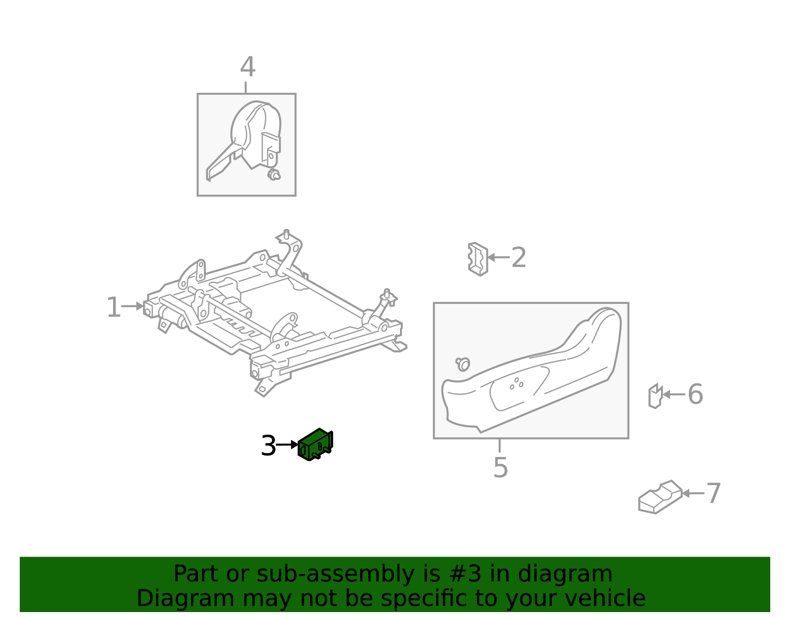 2005-2013 Subaru Forester Seat Switch 64176AE000 | Subaru Parts Store