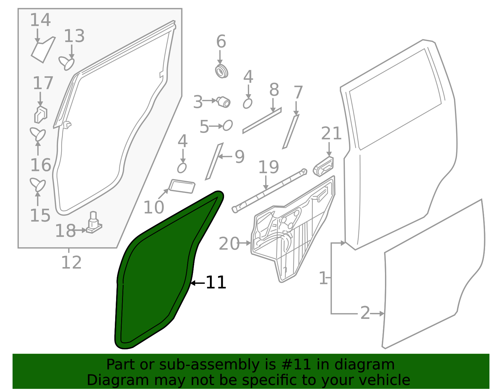2017-2024 Nissan Armada Weather-Strip On Body 76924-6JF0A | TascaParts.com