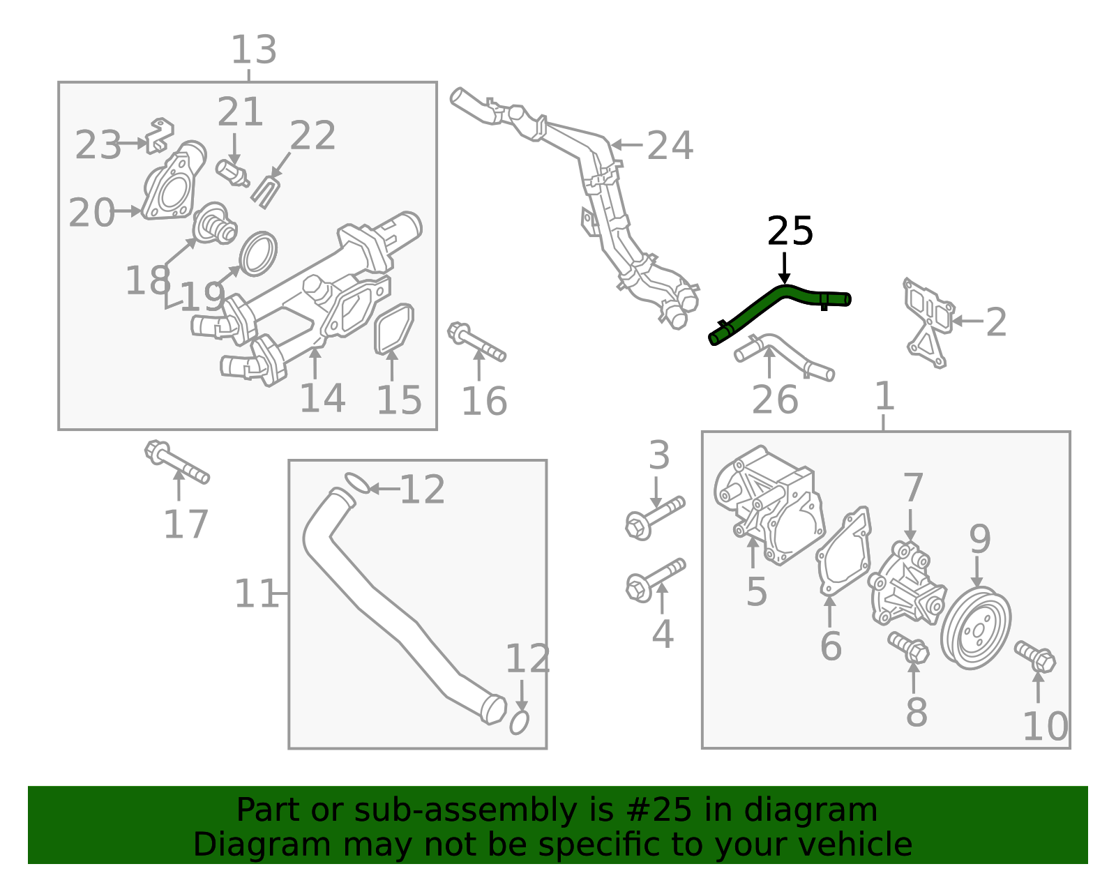 2016-2020 Kia Sorento 2016-2020 Kia Sorento - HVAC Heater Hose 97312 ...
