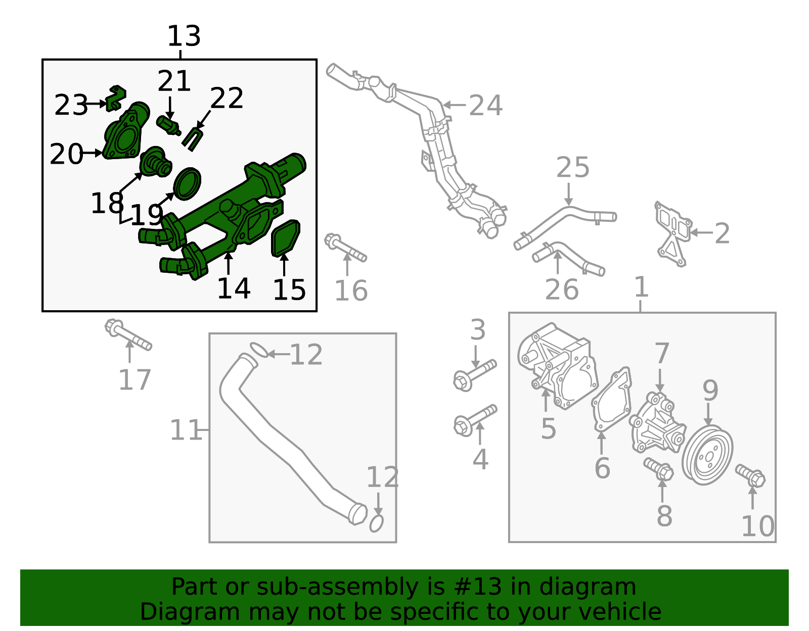 2016-2020 Kia Sorento Thermostat Unit 25600-2GGA0 | OEM Parts Online