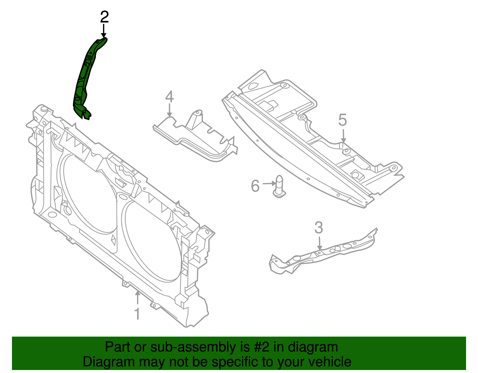 2010-2013 Nissan Altima Upper Support F2512-ZX0MA | Bill Kay Nissan Parts
