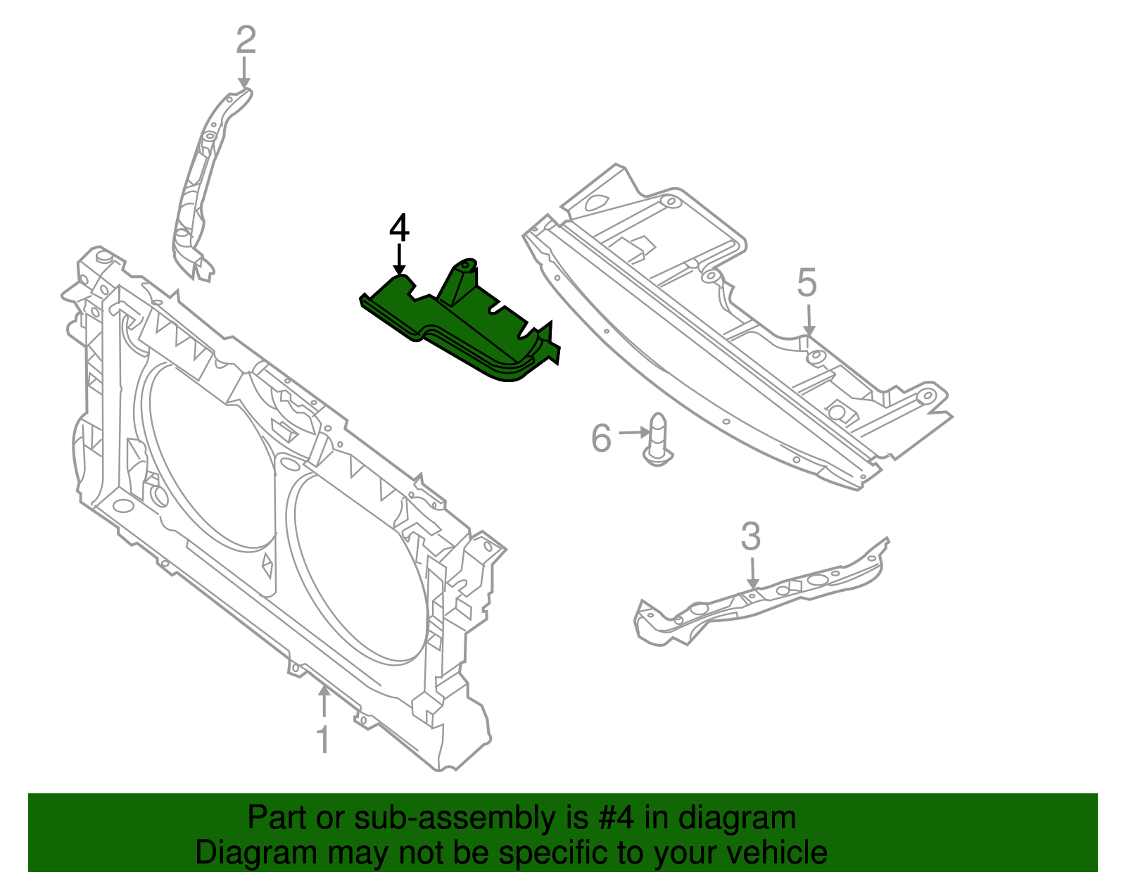 2007-2014 Nissan Radiator Support Splash Shield 62542-JA00A | Dutro ...