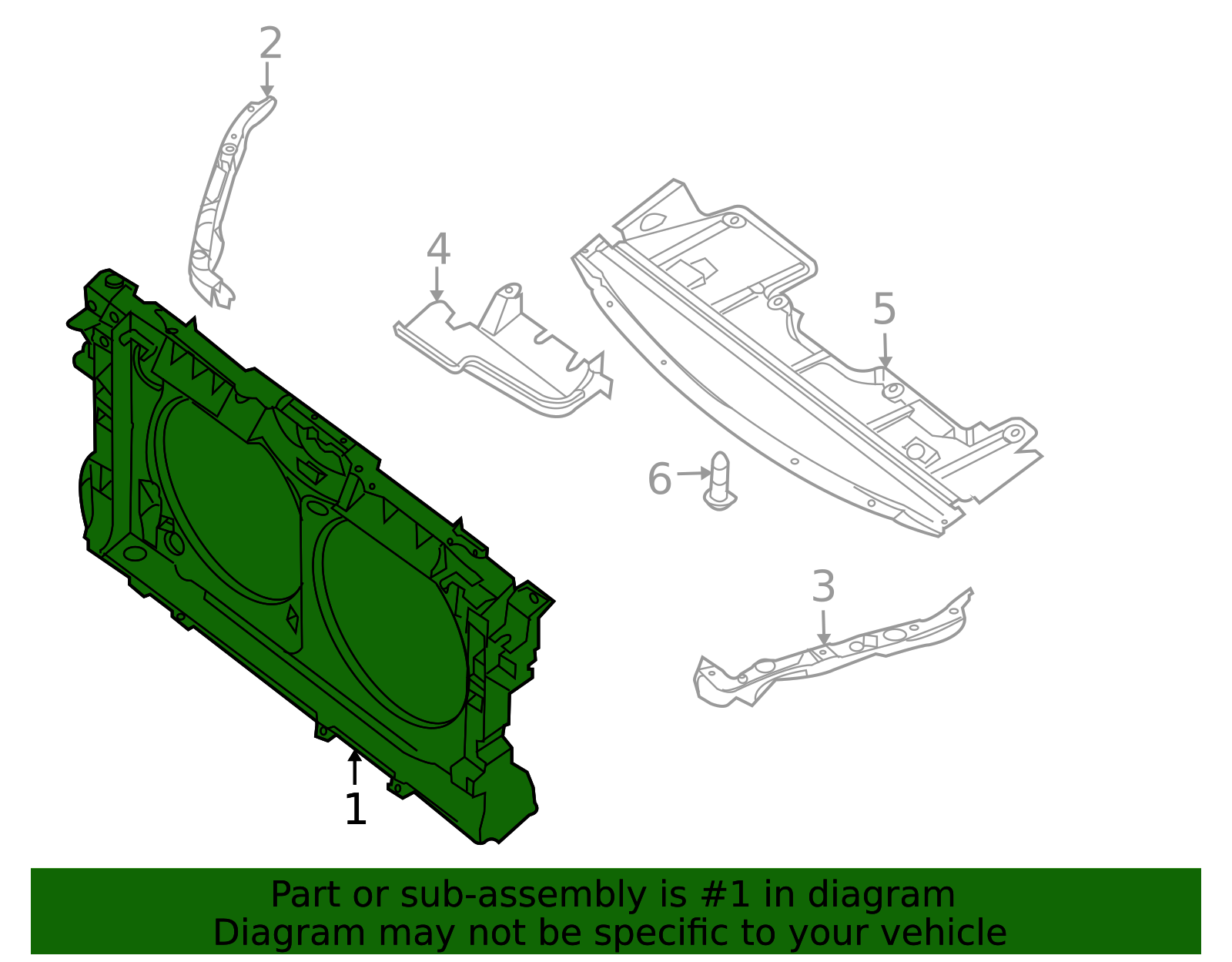 62500-JA000 - Radiator Support Panel 2007-2008 Nissan Altima | Official ...