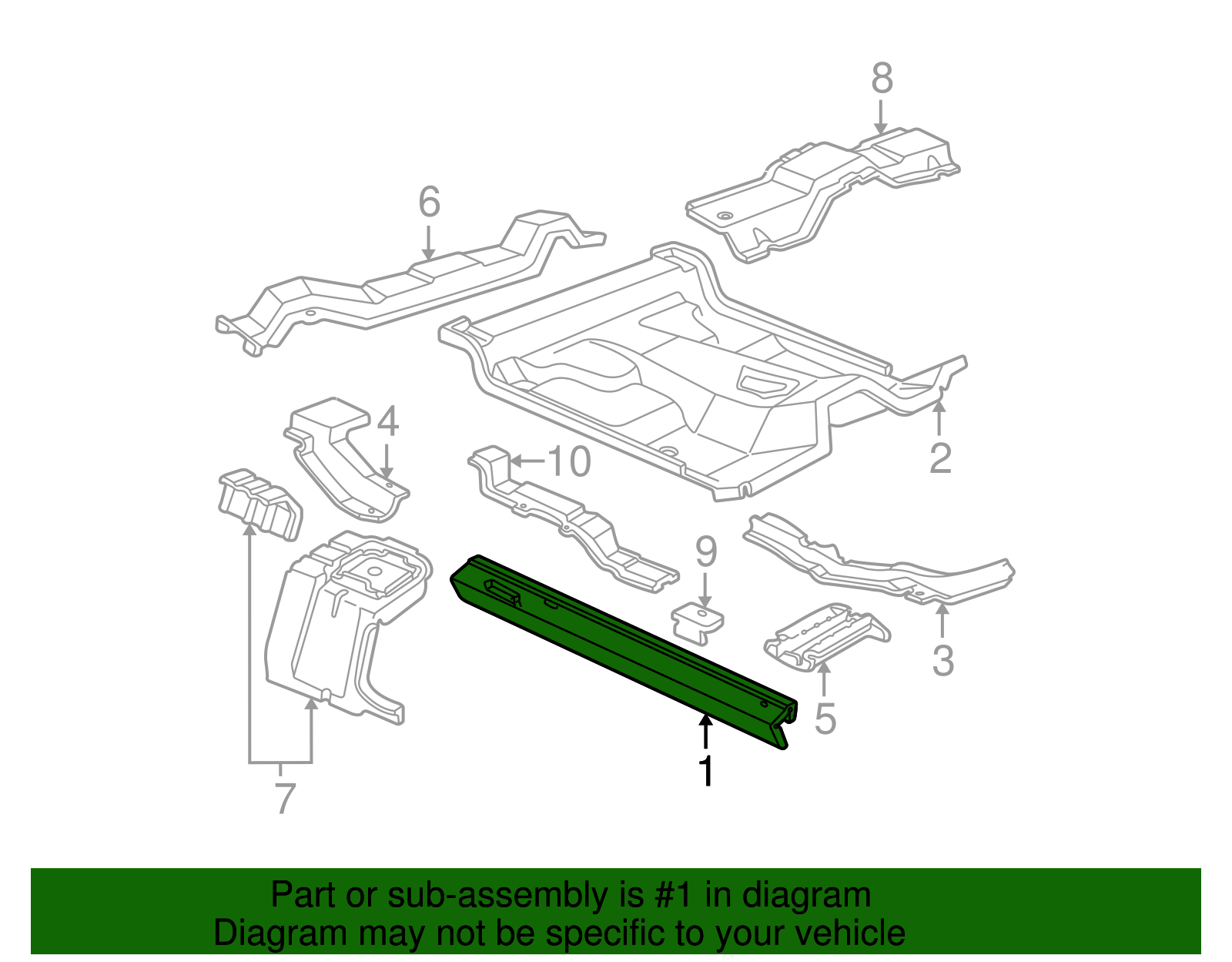 1998-2011 Ford Ranger Rocker Panel F87Z-1010129-AA | Varsity Ford