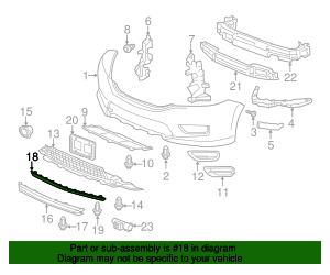 2013-2016 Honda Accord Air Deflector 71110-T2A-A00 | Hendrick Honda Parts