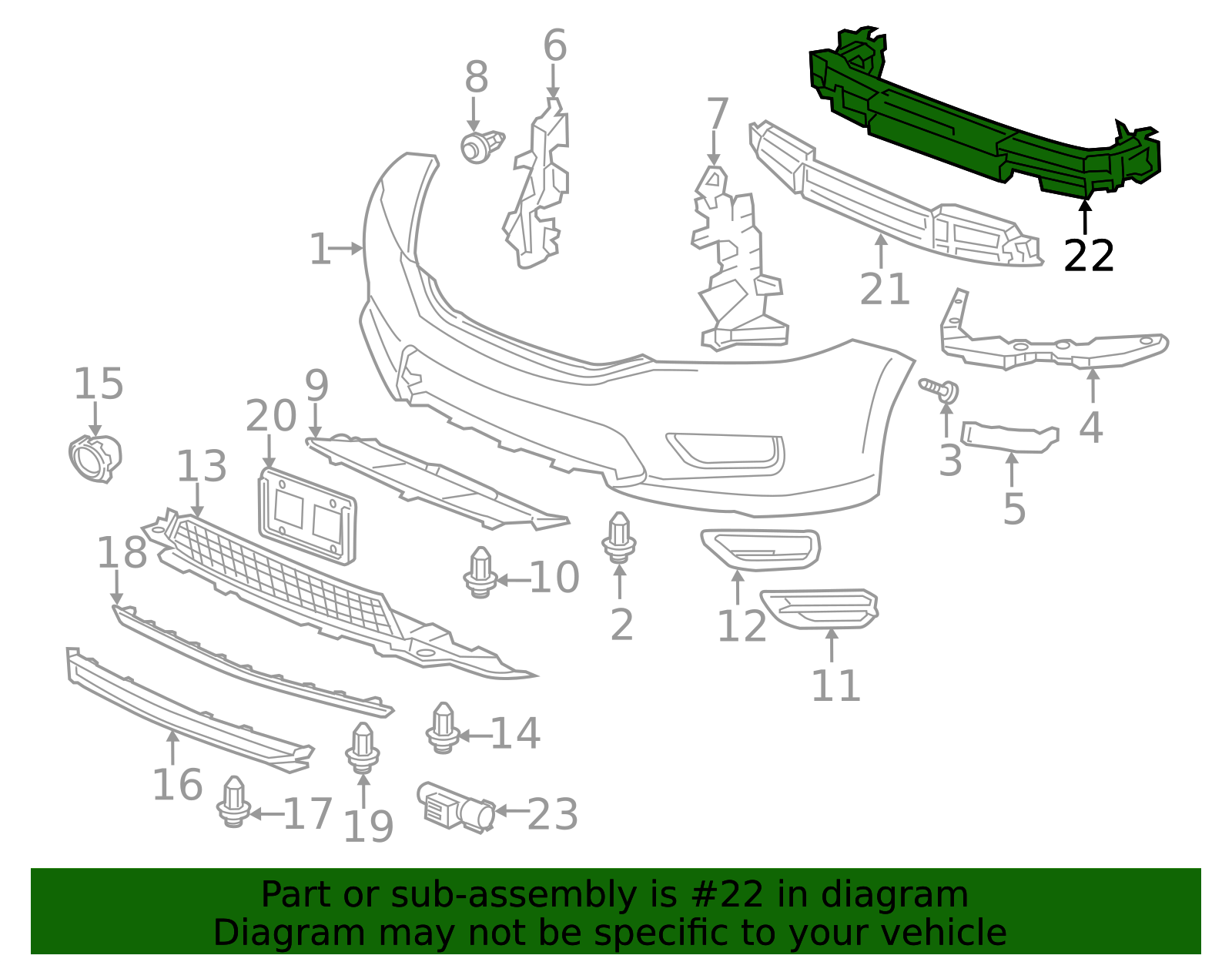 71130-T2F-A00ZZ - Impact Bar 2013-2017 Honda Accord | Honda Parts HQ