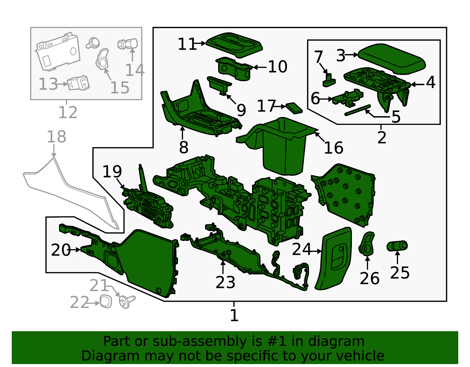 2015-2020 GMC Canyon Console Assembly 84505192 | Shop Matick Parts