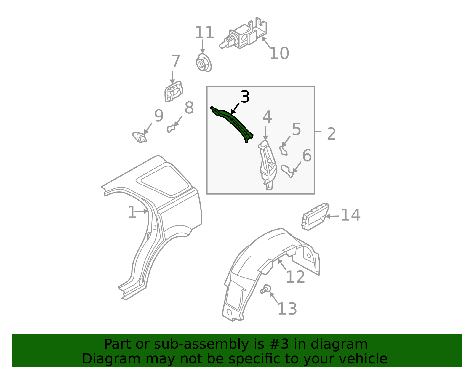 71583-3E100 - Gutter Extension 2003-2006 Kia Sorento | Kia.Parts Store