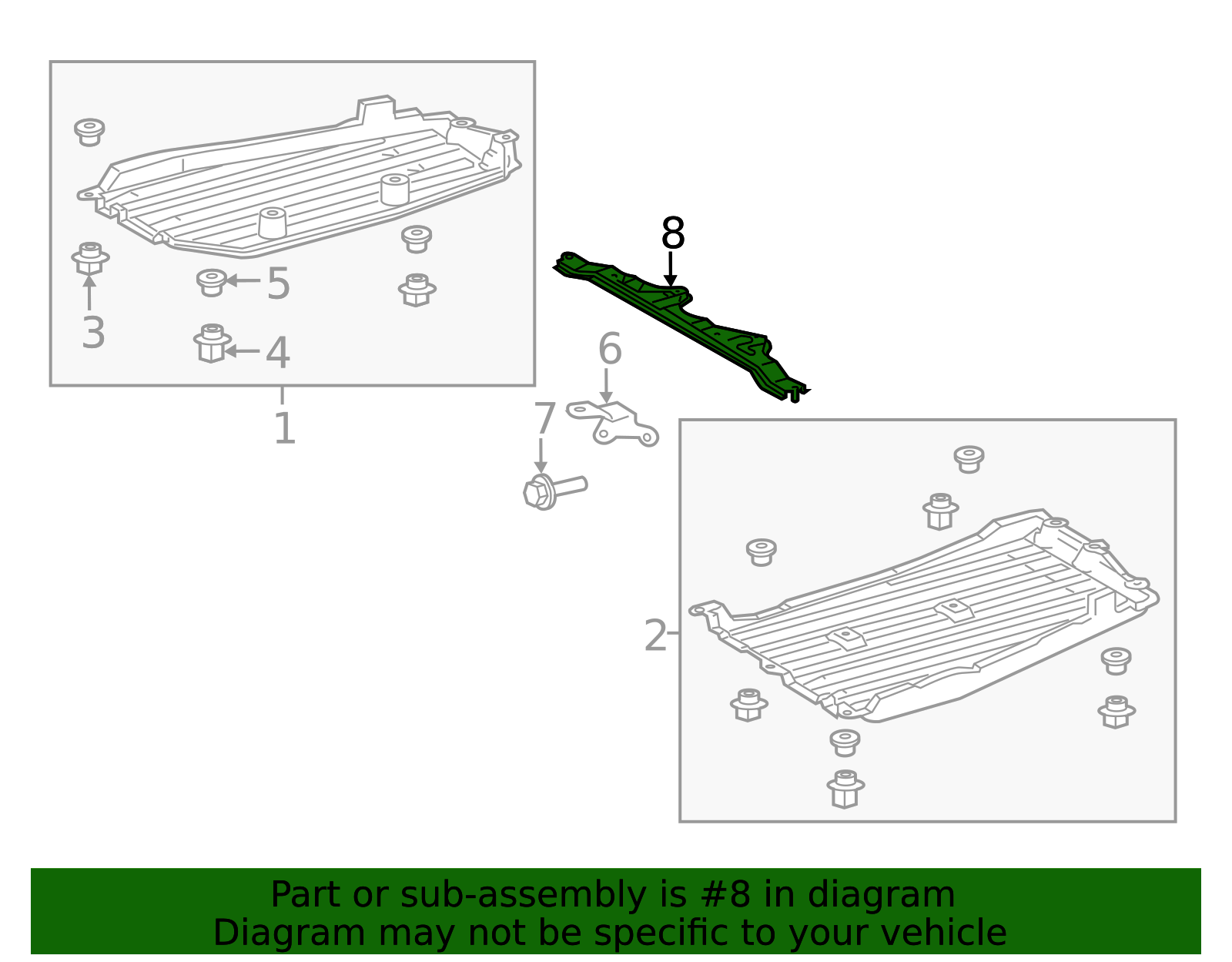 2009-2011 Toyota Camry Floor Pan Splash Shield Brace 58219-33010 ...