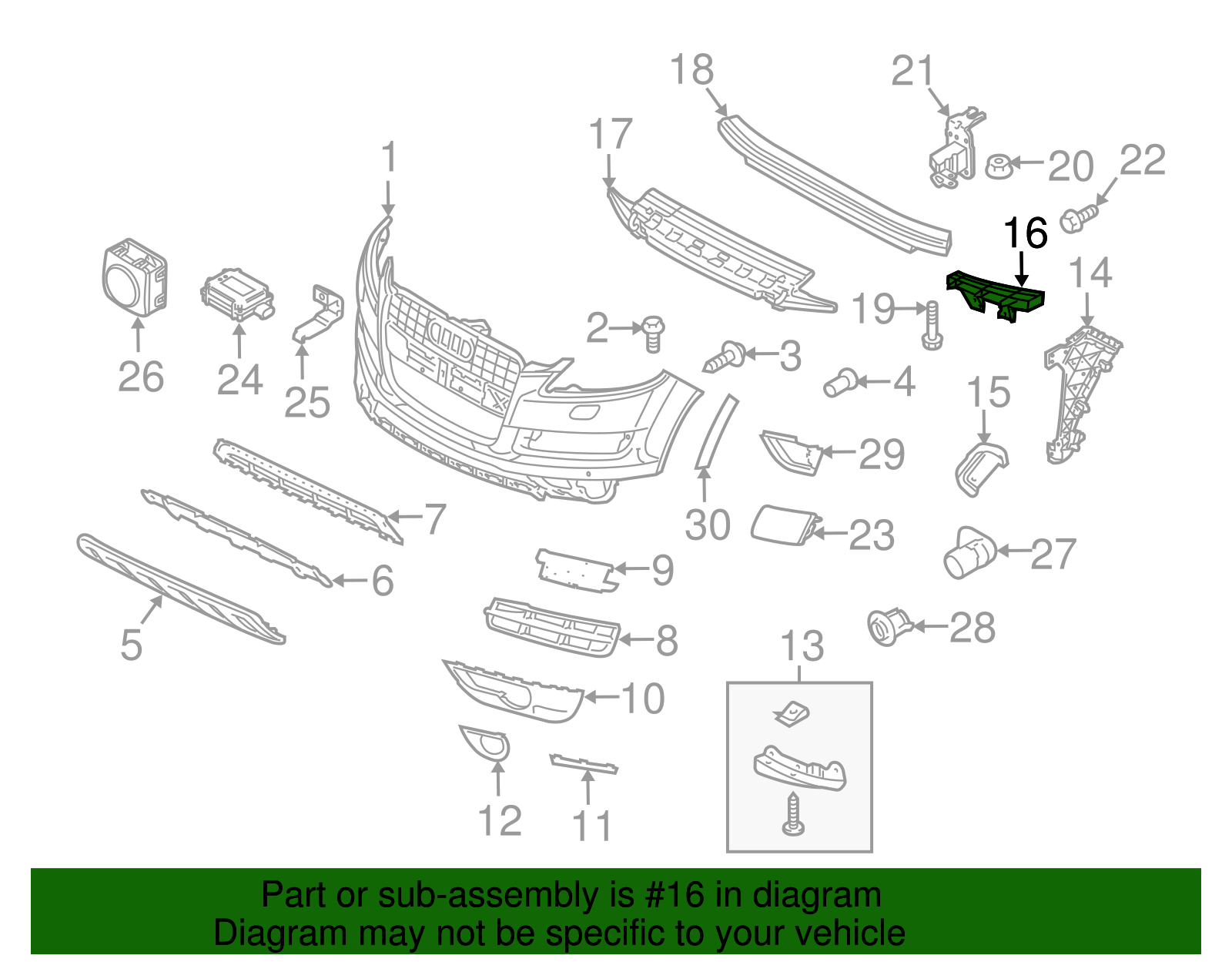 4L0-807-334-A - Side Support 2007-2015 Audi Q7 | Audi OEM Parts Guy