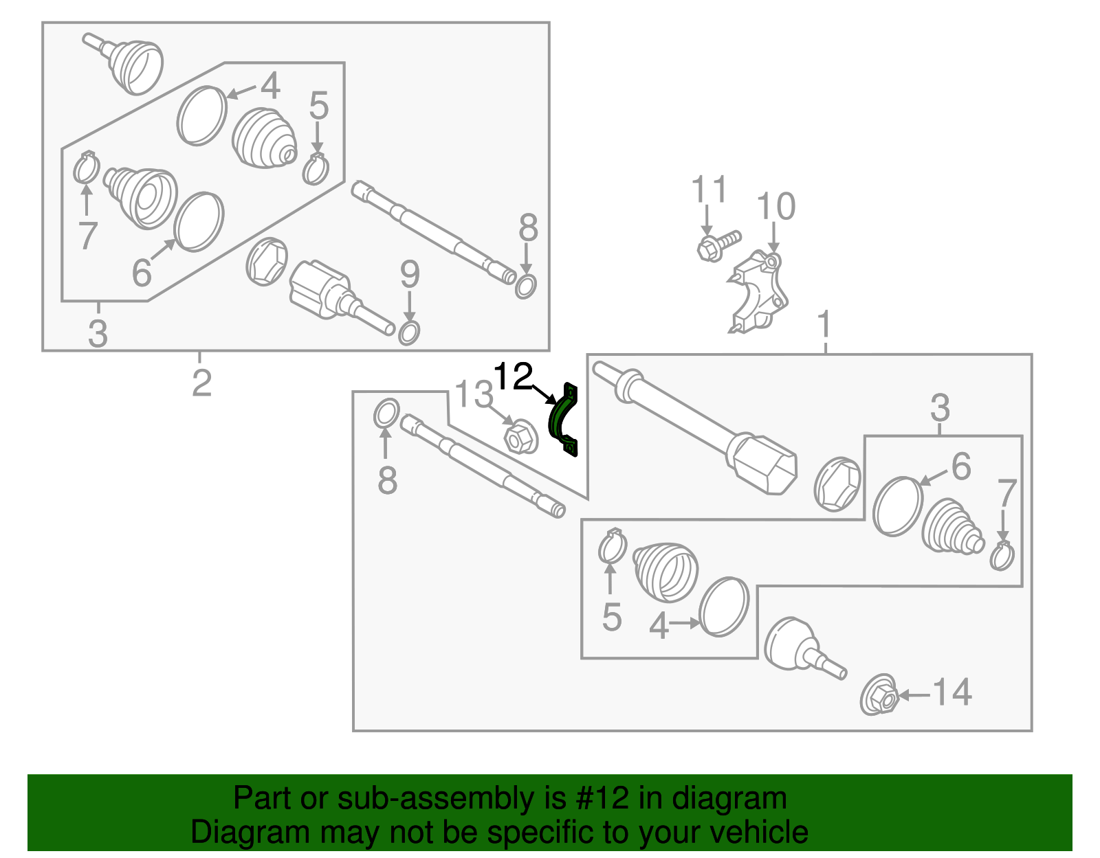 2010-2025 Ford Cv Axle Shaft Carrier Bearing Clamp YS4Z-3N324-AA | OEM ...