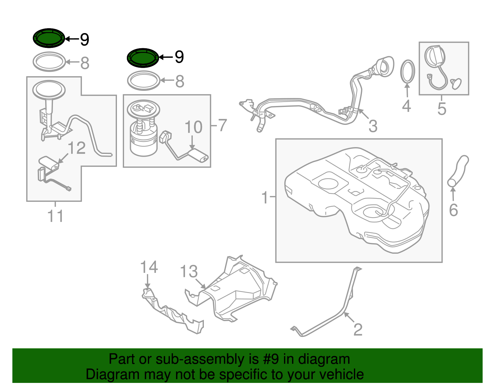 17343-1JA0B - 2011-2024 Nissan - Fuel Pump Assembly Lock Ring | Anicra ...