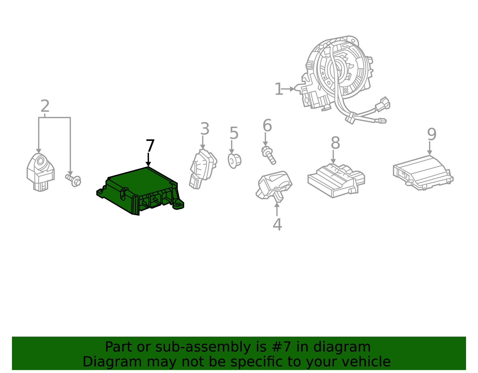 89170-0E681 - Sensor Assembly Air Bag 2024-2025 Toyota Highlander ...