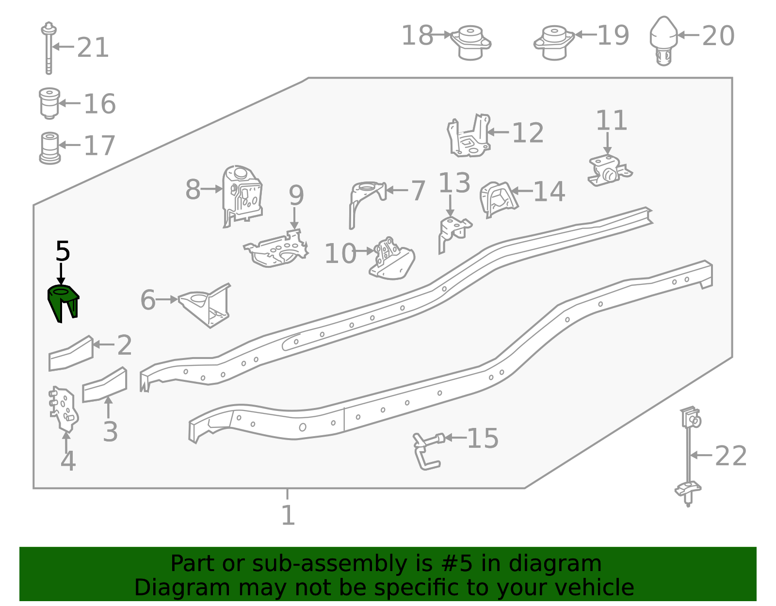 2007-2022 Toyota Cab Mount Bracket 51711-0C010 | Toyota Parts Center