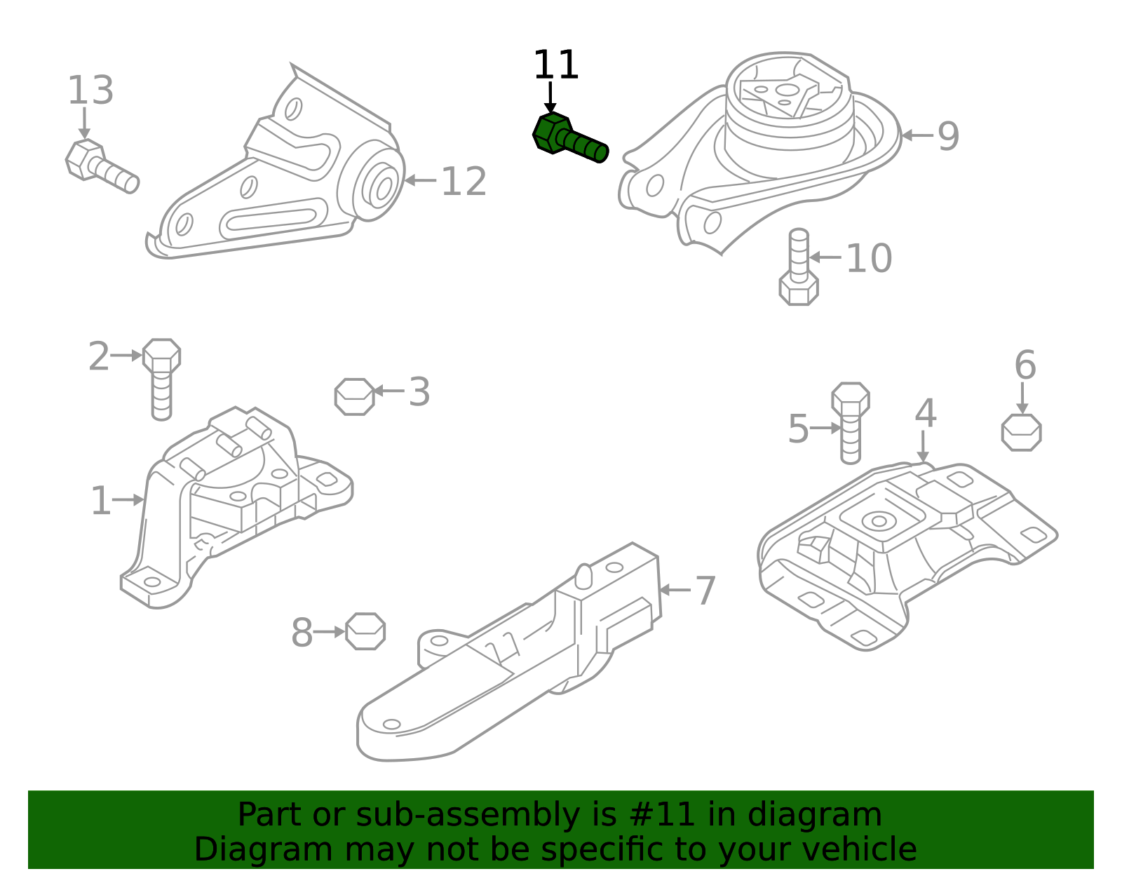 Engine Mount Bolt | 9YA0-2A-226A | Mazda Online Parts