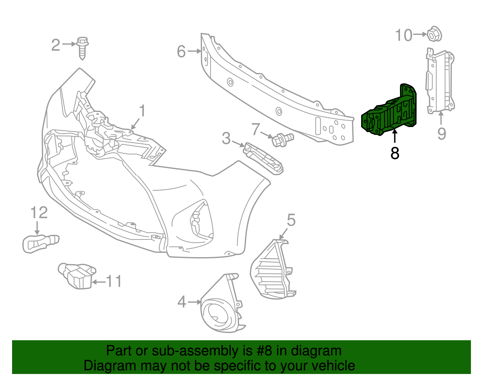52012-52020 - Rail Extension - 2007-2018 Toyota | Nucar Toyota Parts