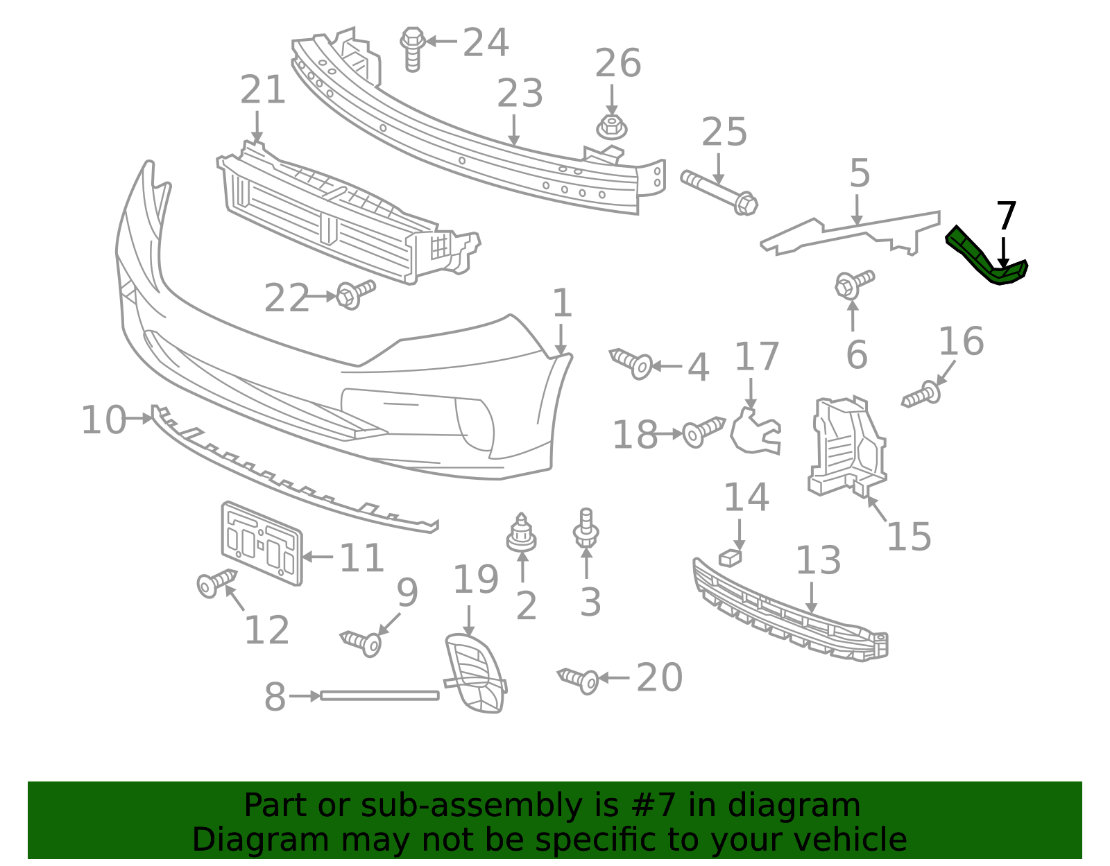 71193-THR-A01 - 2018-2024 Honda Odyssey - Spacer R Front Bumper ...