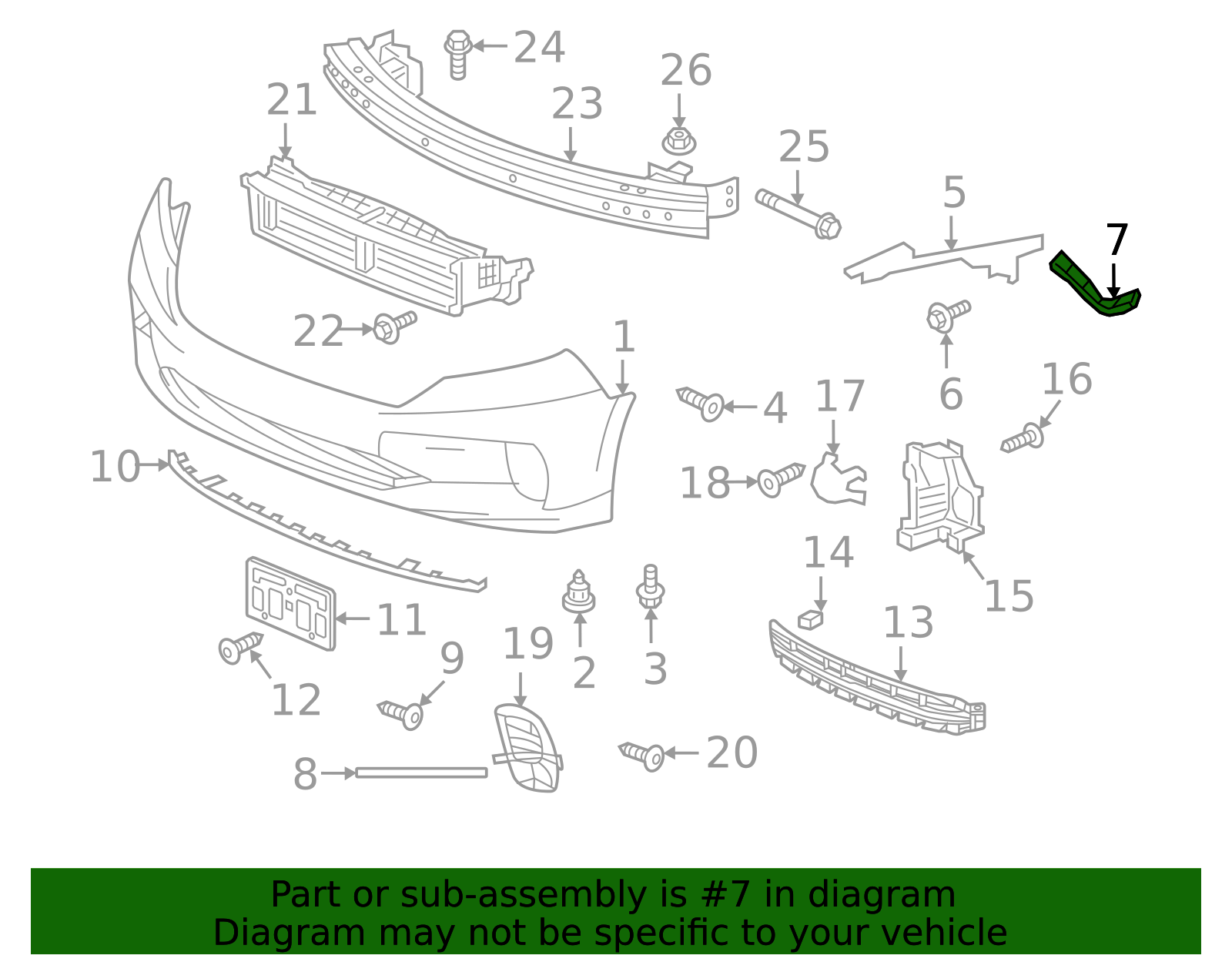 71198-THR-A01 - 2018-2024 Honda Odyssey - Spacer L Front Bumper | All ...