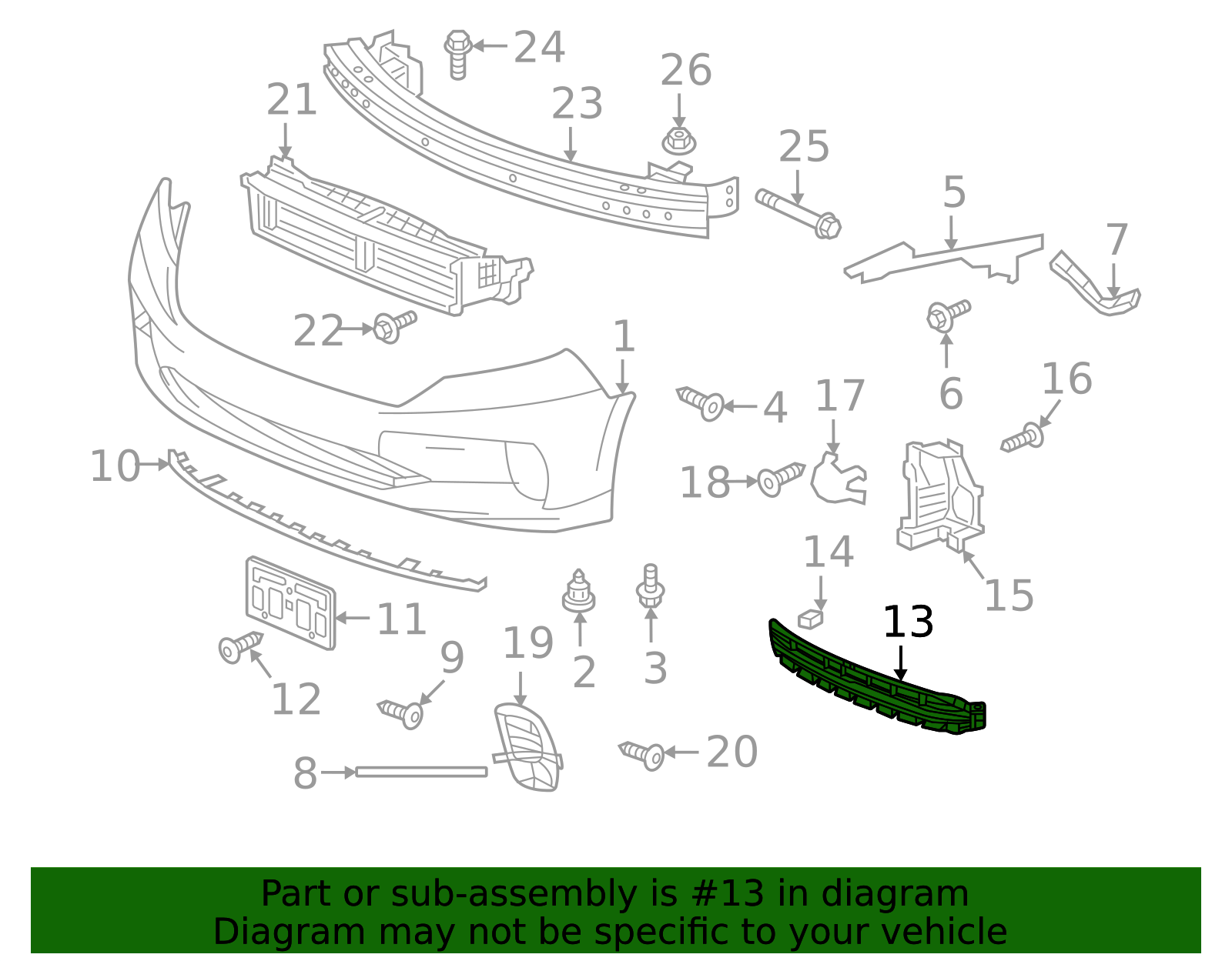 71105-THR-A50 - 2021-2024 Honda Odyssey - Lower Grille | Genuine Honda ...