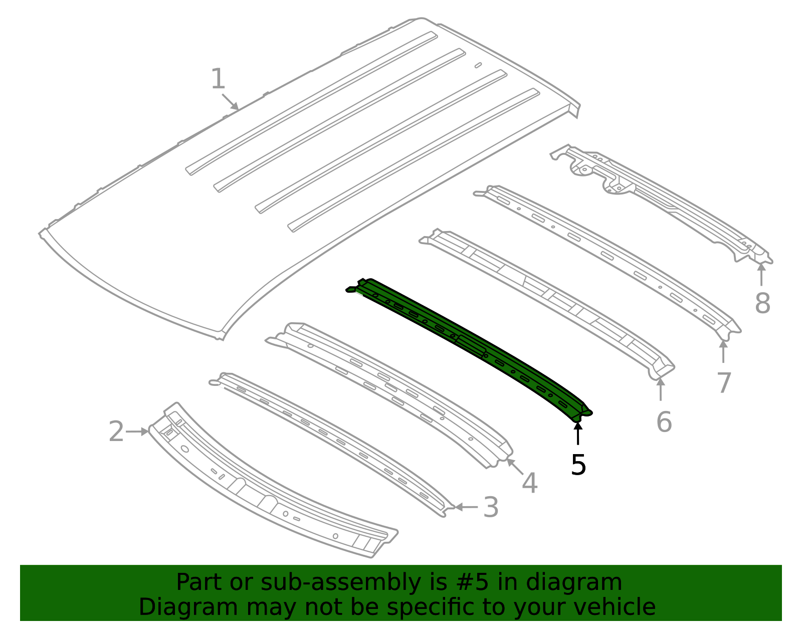 2022-2025 Kia Carnival | Roof Bow | 67162-R0000 | Kia Auto Parts