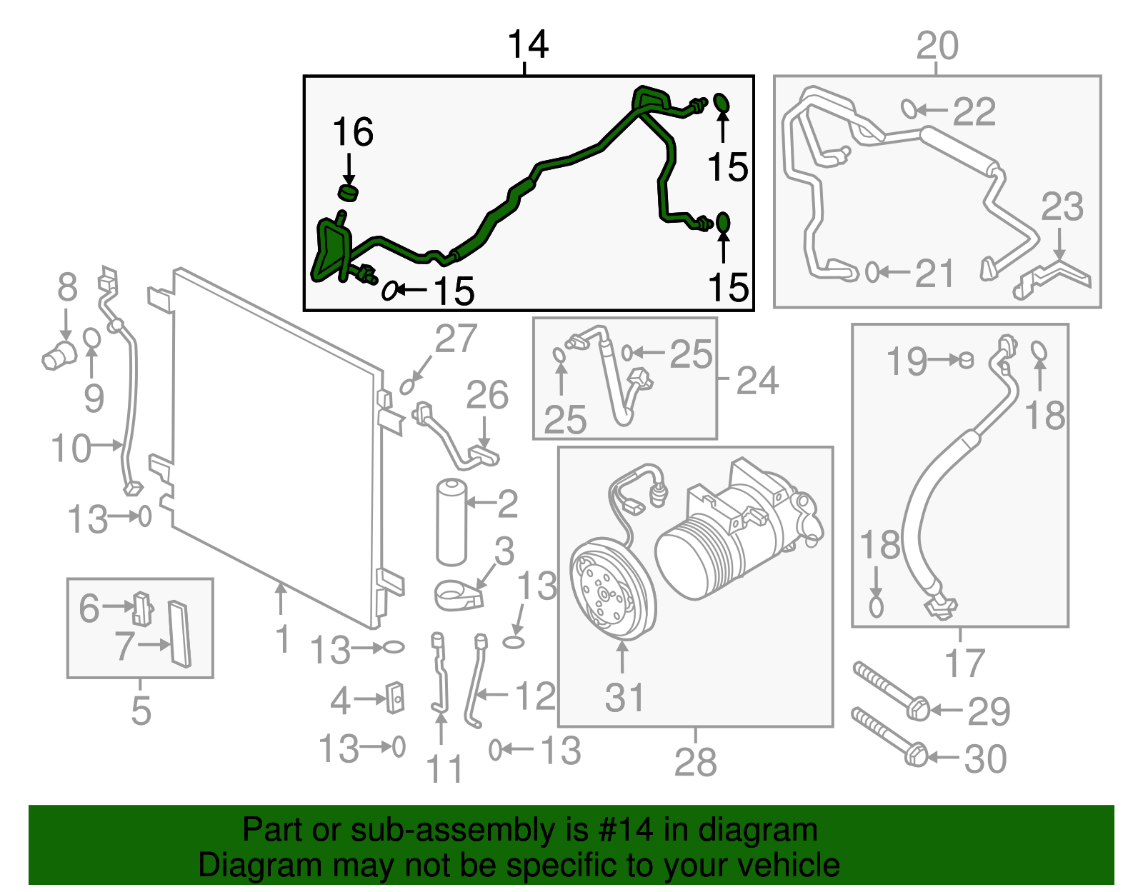 2021-2024 Nissan Armada Evaporator Tube 92440-6JR0A | Nissan Parts Central