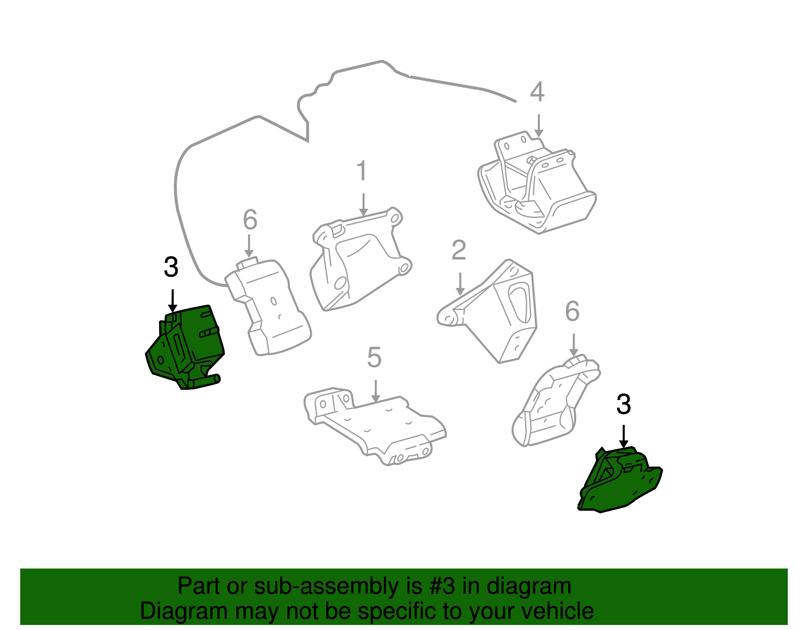 Toyota OEM Engine Mount (Front) 12361-62160 | Toyota OEM Parts Giant
