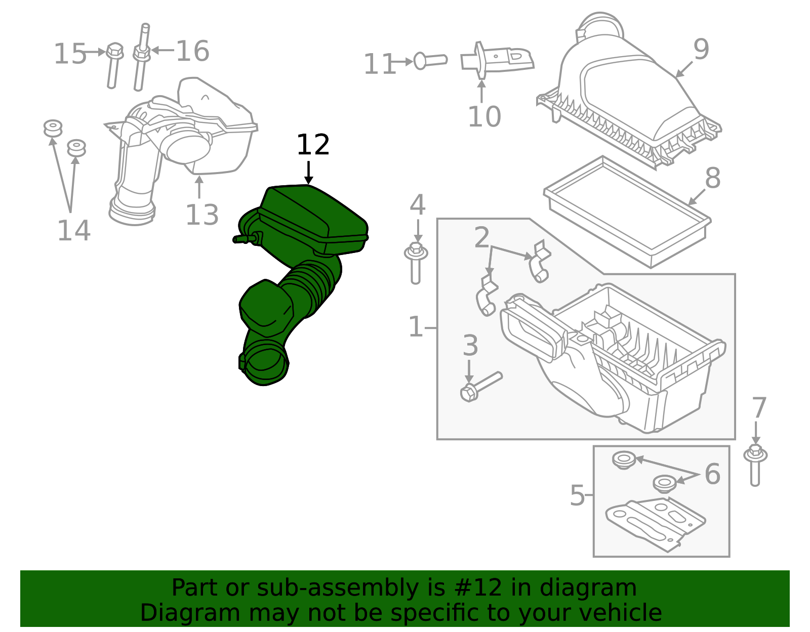2012-2015 Ford Explorer Inner Hose BB5Z-9B659-E | Awesome Parts Ford