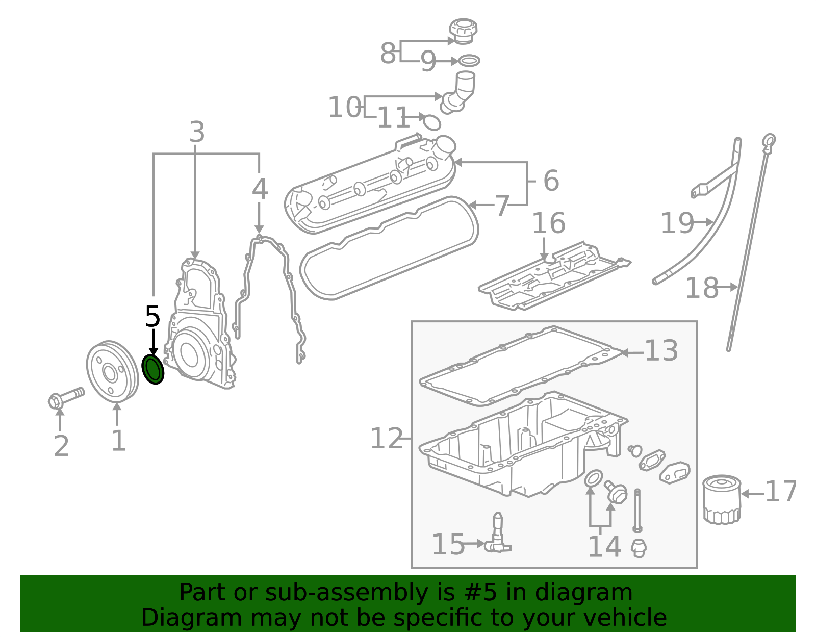 1997-2025 GM Crankshaft Rear Main Seal 89060436 GM | GMPartsDirect.com