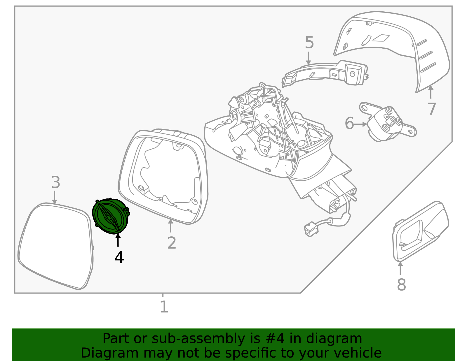 2022-2025 Kia Carnival Mirror Motor 87622-D2000 | TascaParts.com