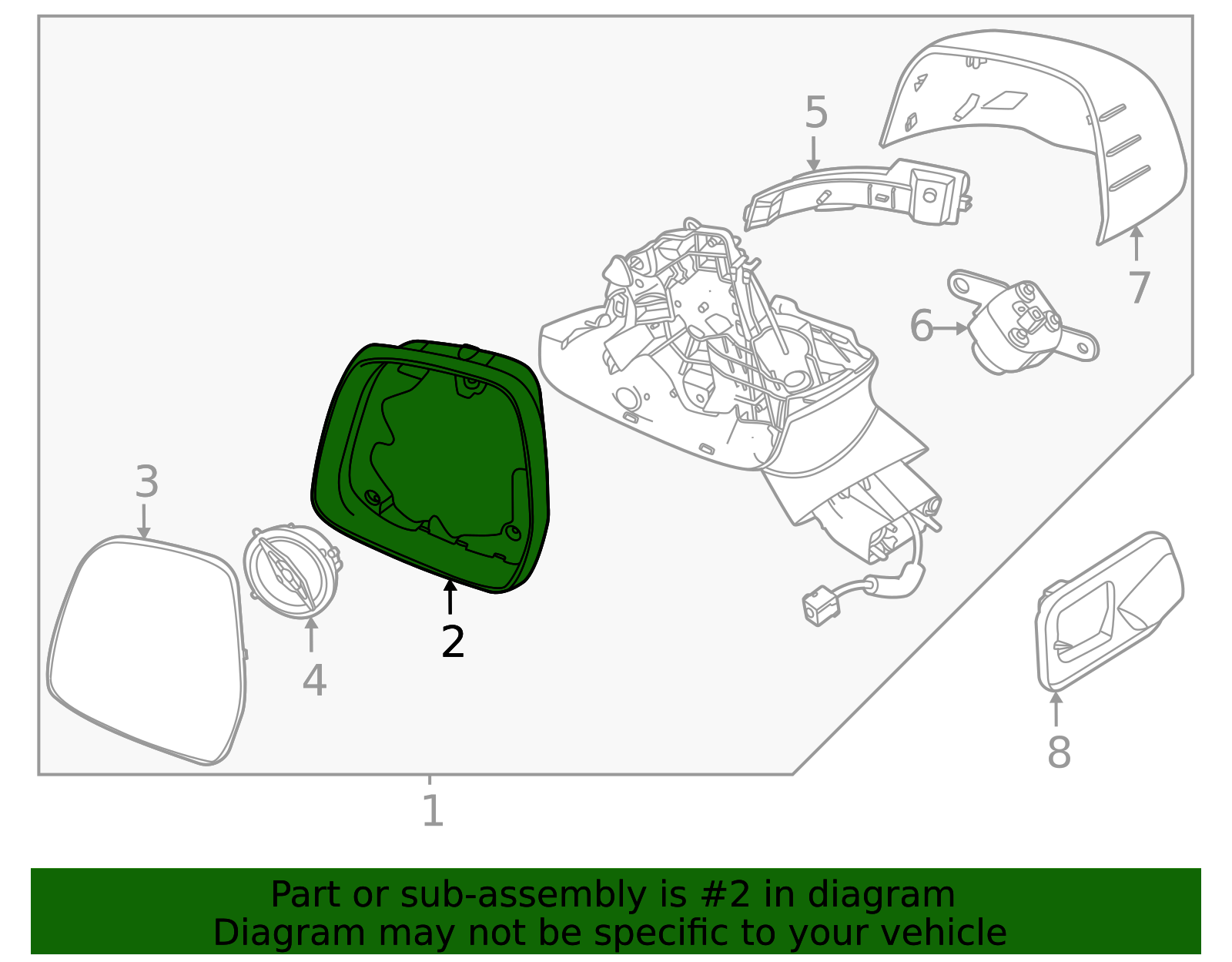 87625-R0010 - Mirror Housing 2022-2025 Kia Carnival | Kia.Parts Store