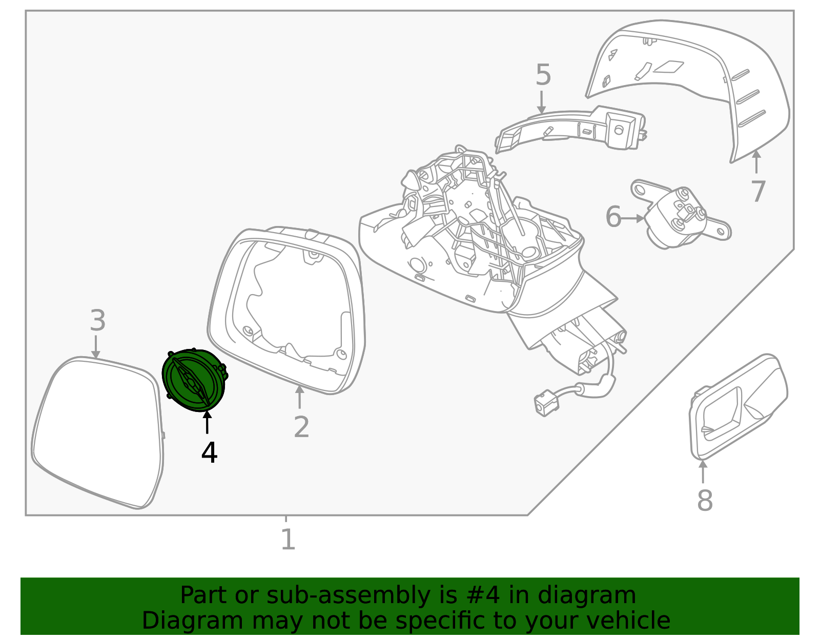 2022-2025 Kia Carnival | Mirror Motor | 87612-F9000 | Kia Auto Parts