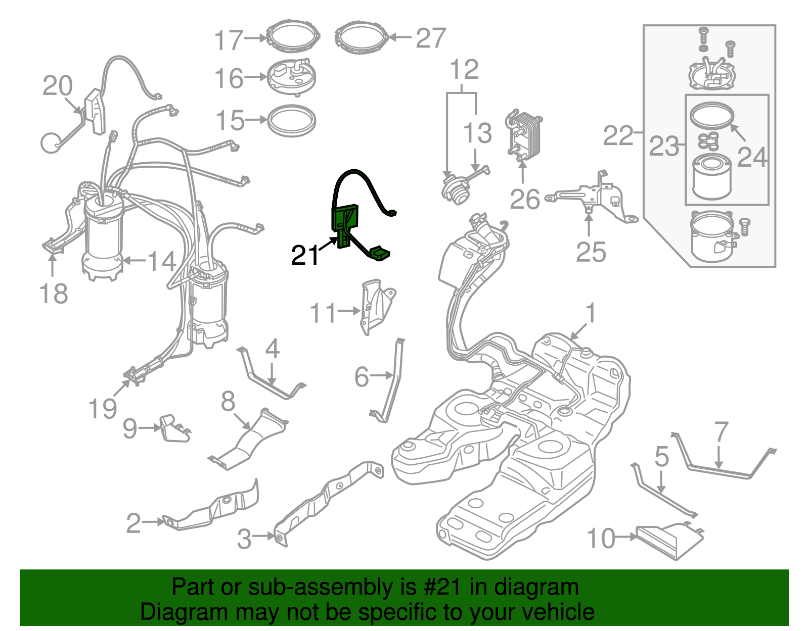 7L8-919-673-B - Fuel Pump 2009-2015 Audi Q7 | Audi OEM Parts Guy
