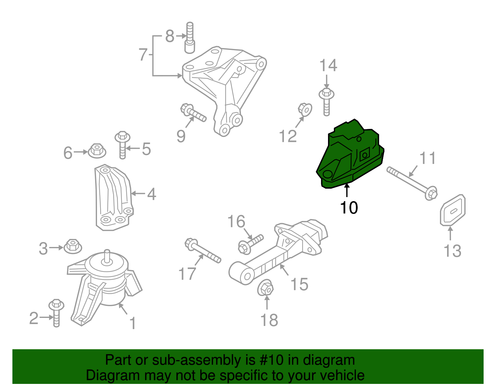 Genuine Trans Mount Bracket for 2016-2018 Hyundai Tucson | Part# 21830 ...