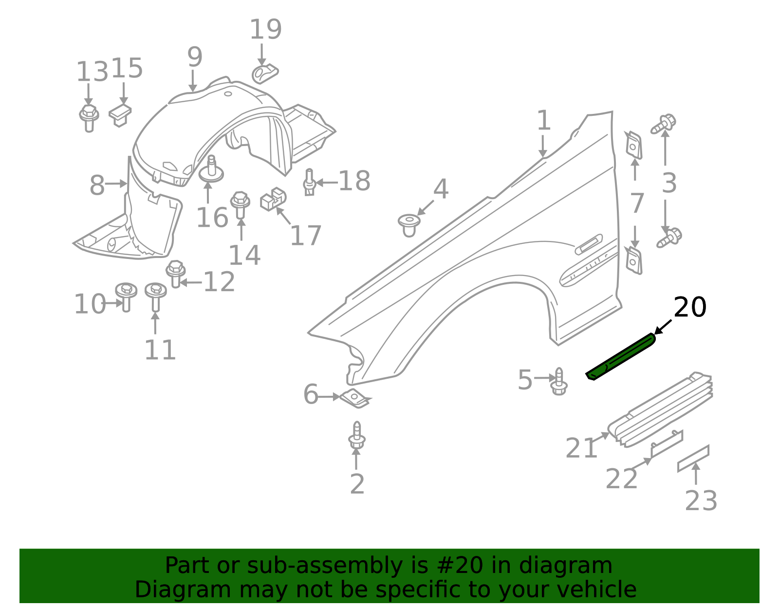 2001-2006 BMW M3 Body Side Molding 51-13-7-893-678 | BMW OEM Parts