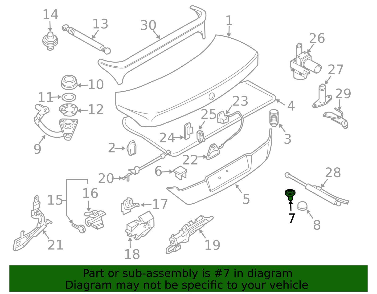 51131961243 - 1995-2008 BMW Lid Trim Grommet (51-13-1-961-243) | BMW of ...