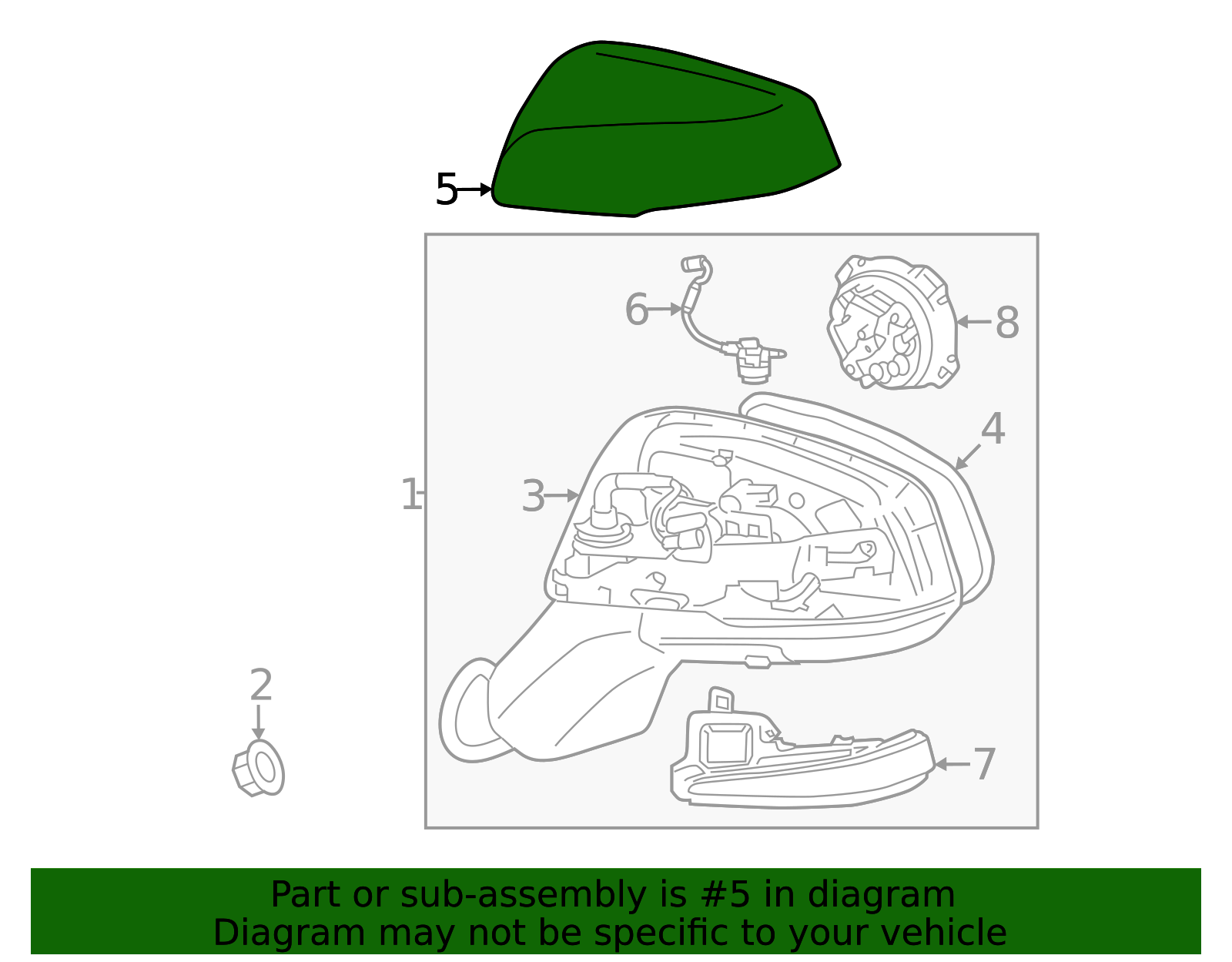 87945-0R140-A2 - High-Quality Mirror Cover for 2024-2025 Toyota ...