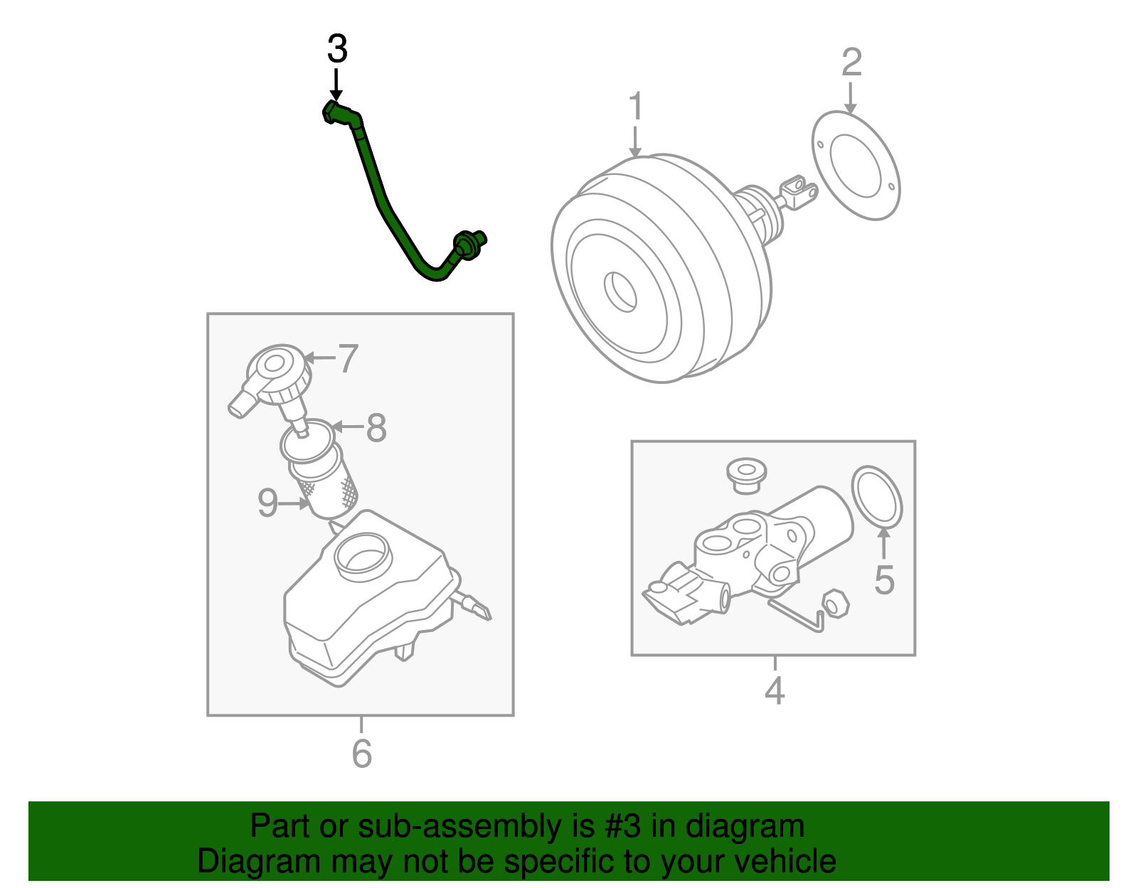 2007-2012 BMW Vacuum Hose 11-66-6-769-086 | BMW OEM Parts